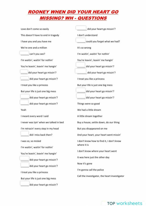 Wh questions elementary. Interactive worksheet | TopWorksheets