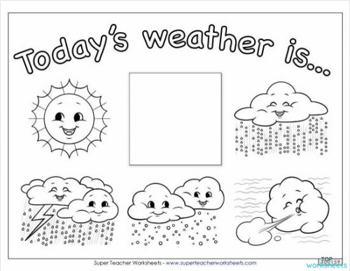 Draw: The weather. Interactive worksheet | TopWorksheets