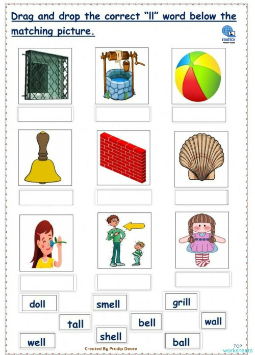 Drag And Drop Words On The Pictures Interactive Worksheet Topworksheets