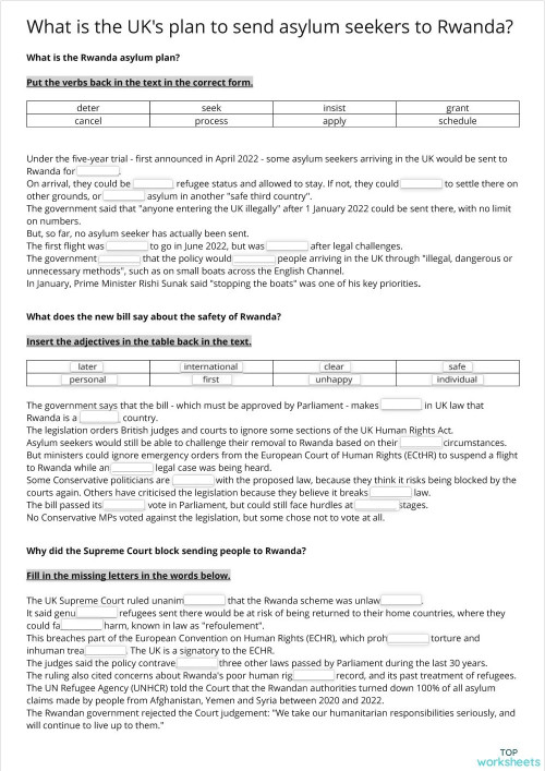 Conjunctions Story. Interactive worksheet | TopWorksheets