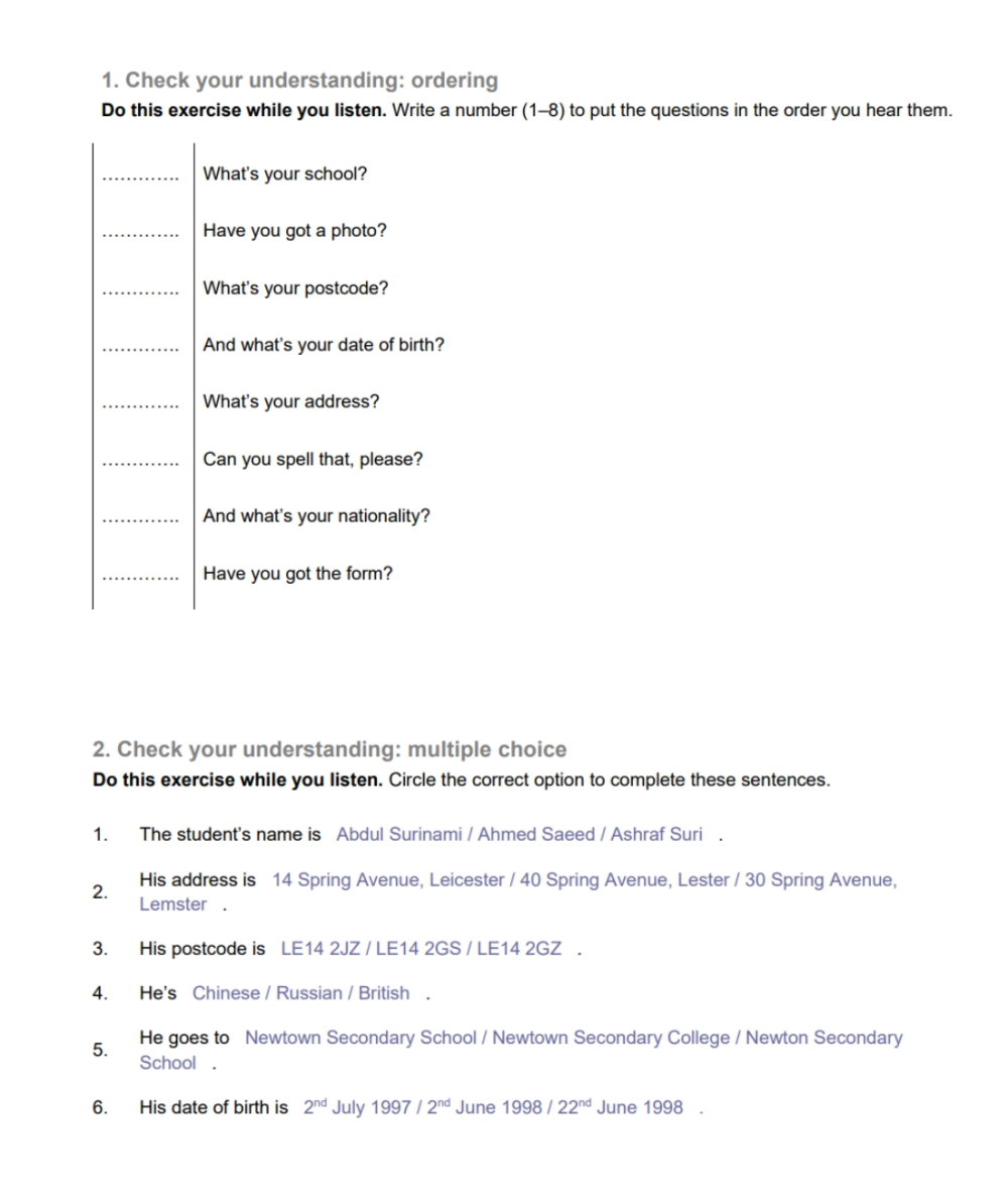Getting ID card ใบงานเชิงโต้ตอบ | TopWorksheets