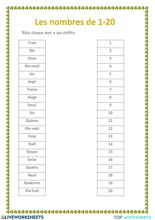Interactive worksheets and online exercises in french | TopWorksheets