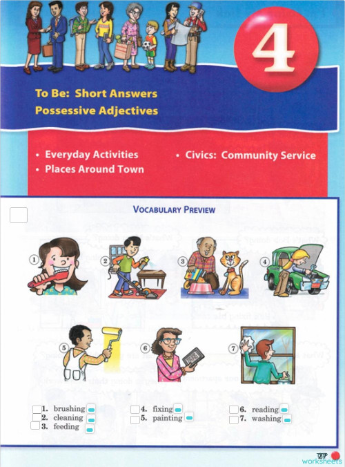 Book 1 - Unit 4. Interactive worksheet | TopWorksheets