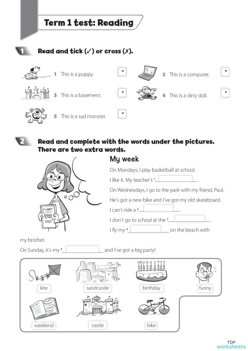 3A Reading. Interactive worksheet | TopWorksheets