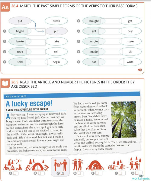 Irregular past verbs 1. Interactive worksheet | TopWorksheets