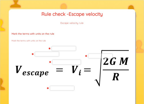 Rule check -Escape velocity. Interactive worksheet | TopWorksheets