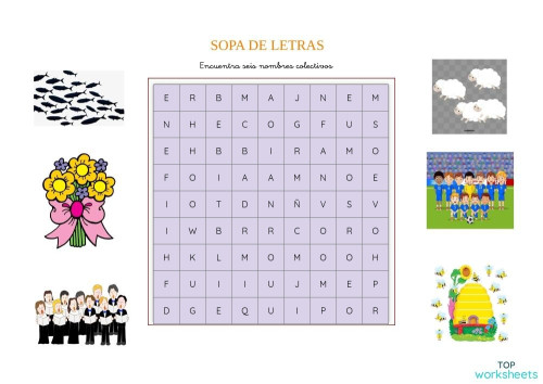 Sustantivos: fichas interactivas y ejercicios online | TopWorksheets