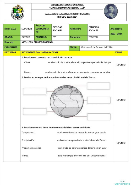 Hojas De Trabajo De Estudios Sociales Para Archivo General On X: