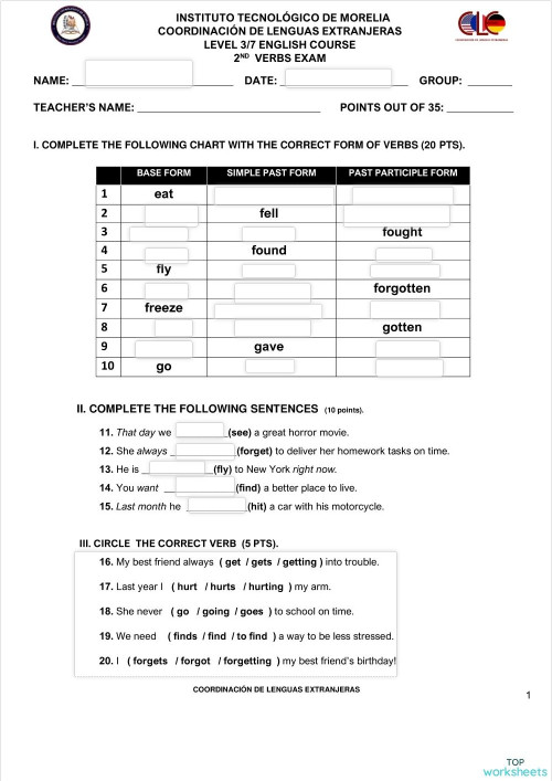 Pastsimple Interactive Worksheet In 2020 Vocabulary