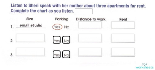 vocabulary apartment. Interactive worksheet | TopWorksheets