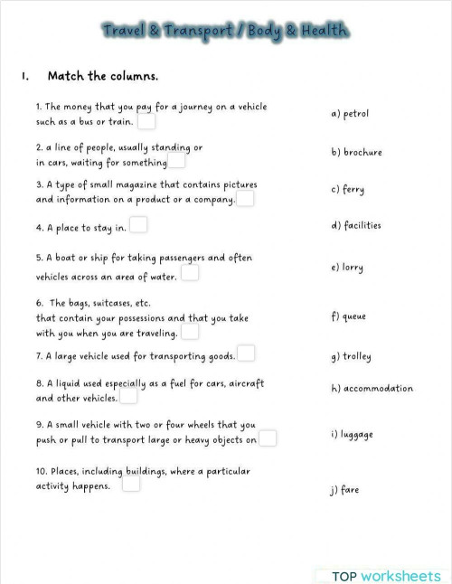 Other: interactive worksheets and online exercises | TopWorksheets