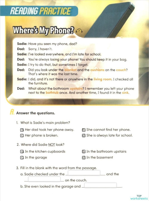 homes 1 text. Interactive worksheet | TopWorksheets