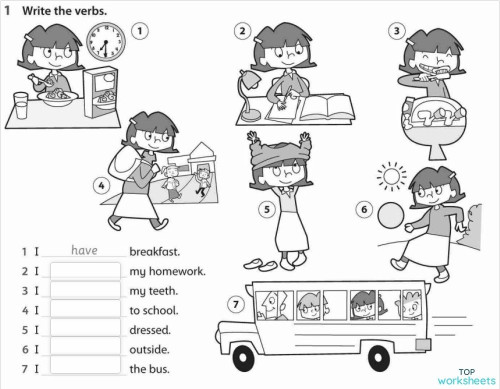 DAILY ROUTINES. Interactive worksheet | TopWorksheets