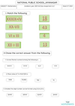 Interactive worksheets and online exercises in India | TopWorksheets