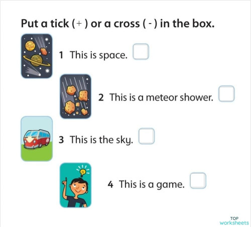 Clunk in space part 1. Interactive worksheet | TopWorksheets