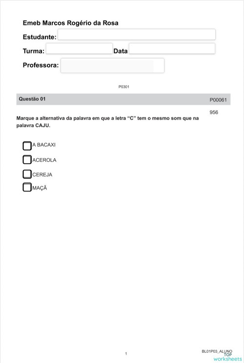 SIMULADO DE LEITURA - 1º TRIMESTRE (Copiado). Ficha interativa ...