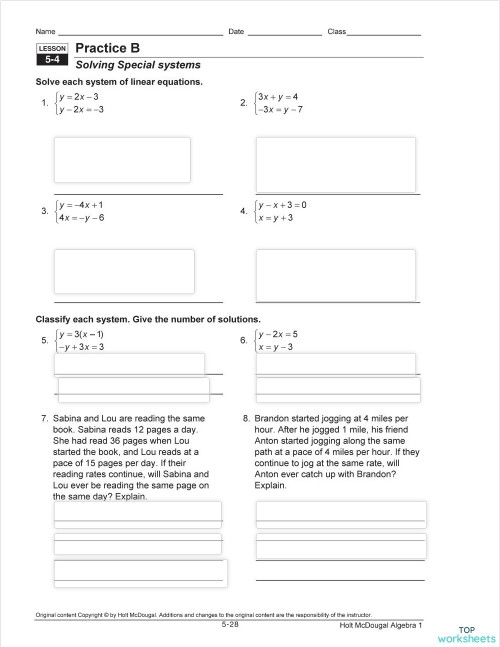 G9-Solving special systems. Interactive worksheet | TopWorksheets
