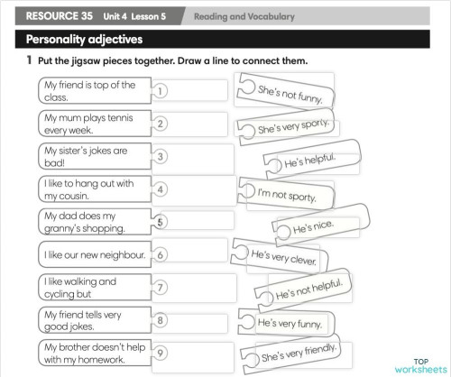 Unit 2 - Lesson 4 - GUIDED WRITING - Personal Information. Interactive ...