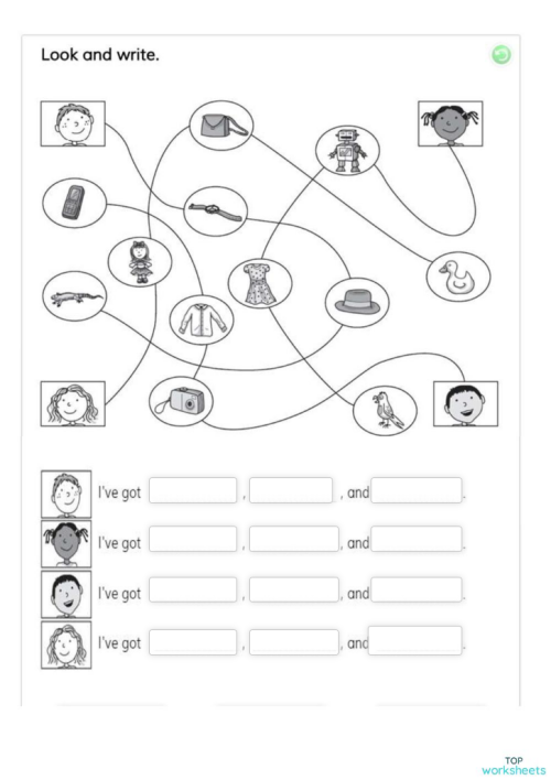 look and write 56. Interactive worksheet | TopWorksheets