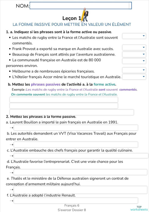 Dossier 8 pratique. Fiche interactive | TopWorksheets