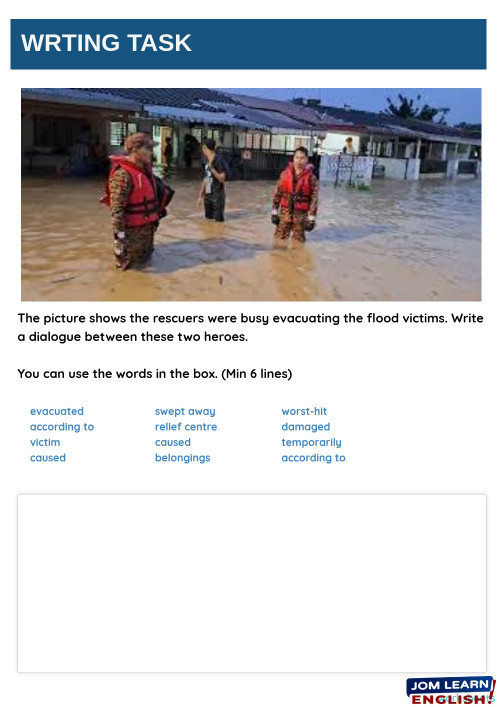 Flood - Speaking Task. Interactive worksheet | TopWorksheets
