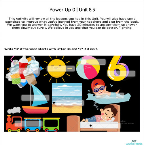 Power Up 0 | Unit 8.3. Interactive worksheet | TopWorksheets
