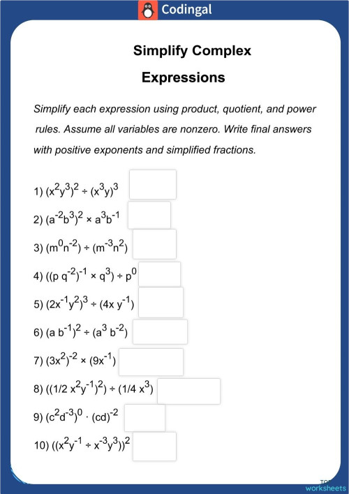 Powers: interactive worksheets and online exercises | TopWorksheets