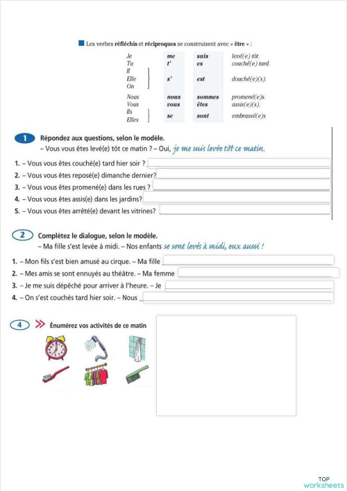 Les expressions de temps. Fiche interactive | TopWorksheets