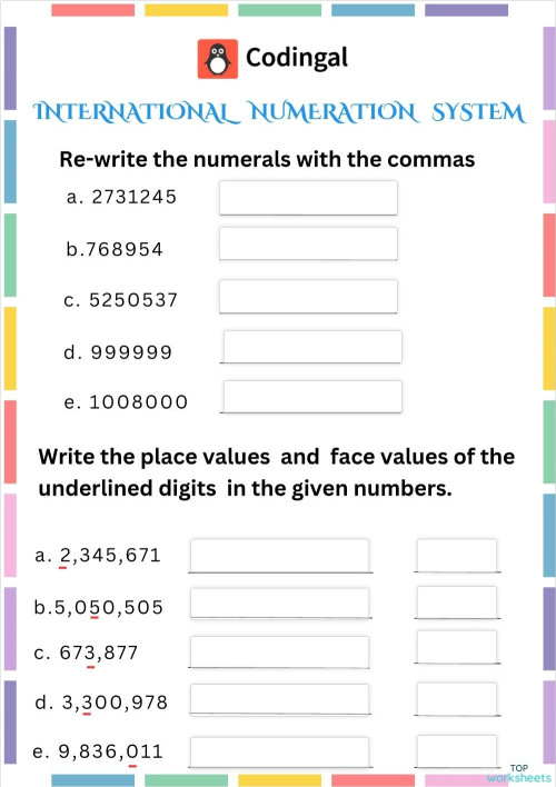 M_G04M01L01_WC02_US_Introduction to Place value. Interactive worksheet | TopWorksheets