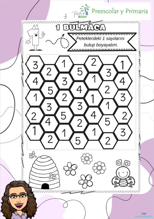 Busca el numero 1. Ficha interactiva | TopWorksheets