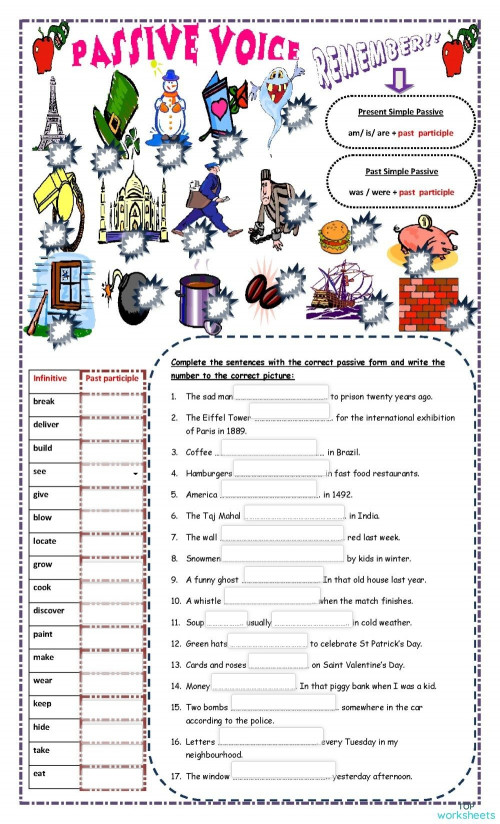 Passive Voice Grammar. Interactive worksheet | TopWorksheets