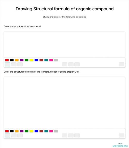 Drawing Organic Compounds. Interactive worksheet | TopWorksheets