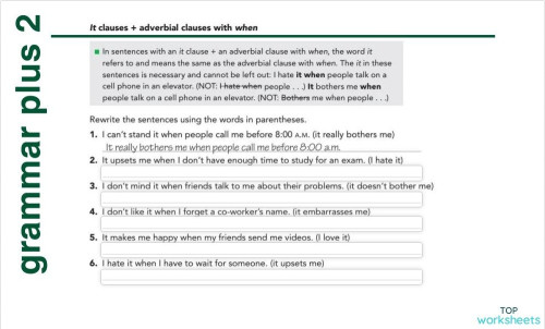 IC301 grammar plus 2. Interactive worksheet | TopWorksheets