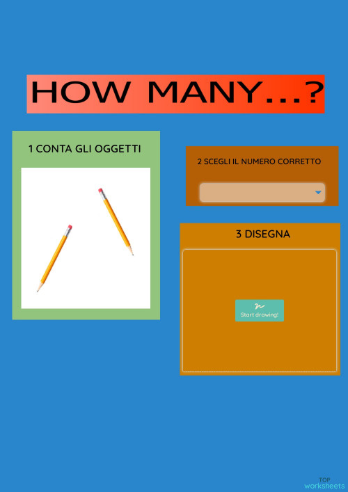 SCHOOL OBJECTS. COUNT, CHOOSE, WRITE.. WORDSEARCH. Interactive worksheet | TopWorksheets