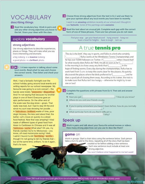 Vocabulary: interactive worksheets and online exercises | TopWorksheets