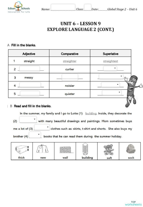 GS2-U6 L9 (Explore Language 2 - cont). Interactive worksheet ...