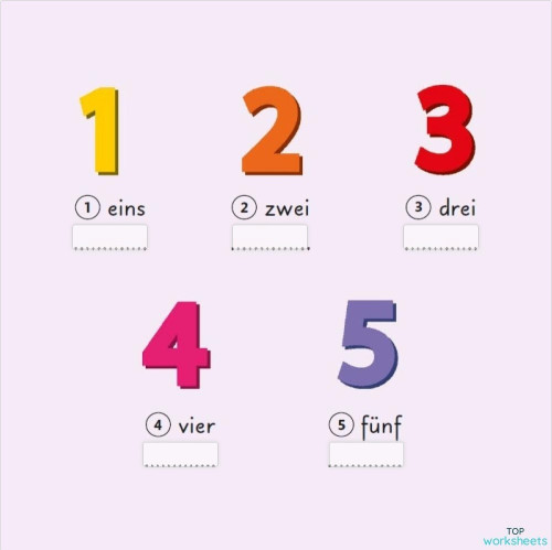 Zahlen 1-10. Interaktives Arbeitsblatt | TopWorksheets