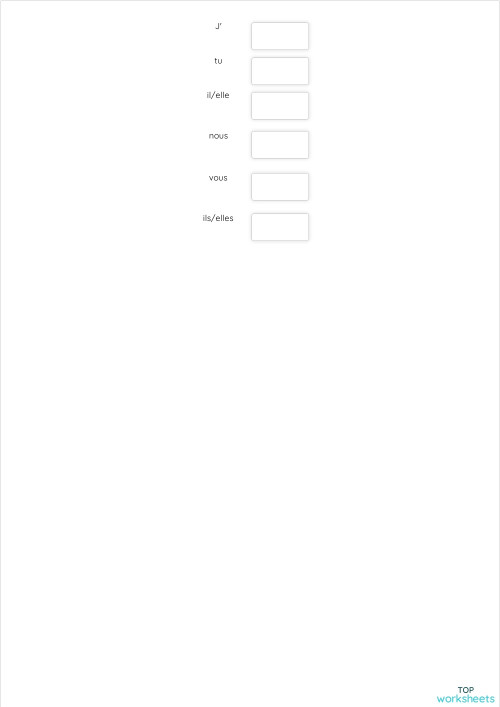avoir present. Interactive worksheet | TopWorksheets