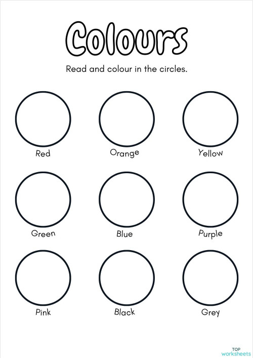 Colours Worksheet. Interactive worksheet | TopWorksheets