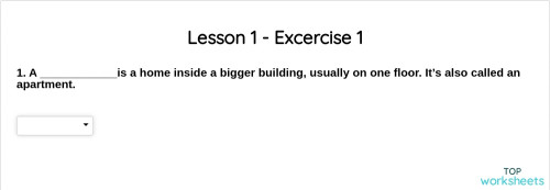 Lesson 1 - Excercise 1. Interactive worksheet | TopWorksheets