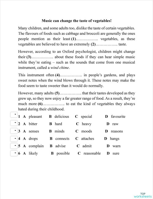 Reading Practice_Test 5-8. Interactive worksheet | TopWorksheets