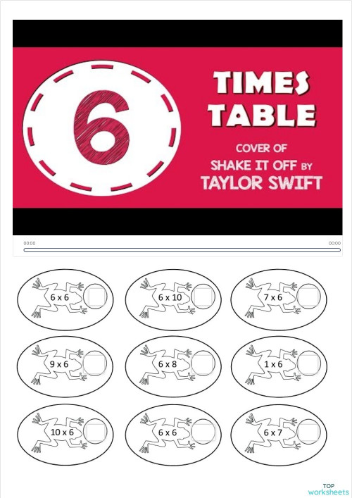 Multiplying by 6. Interactive worksheet | TopWorksheets