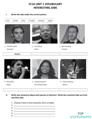 Vocabulary: interactive worksheets and online exercises | TopWorksheets