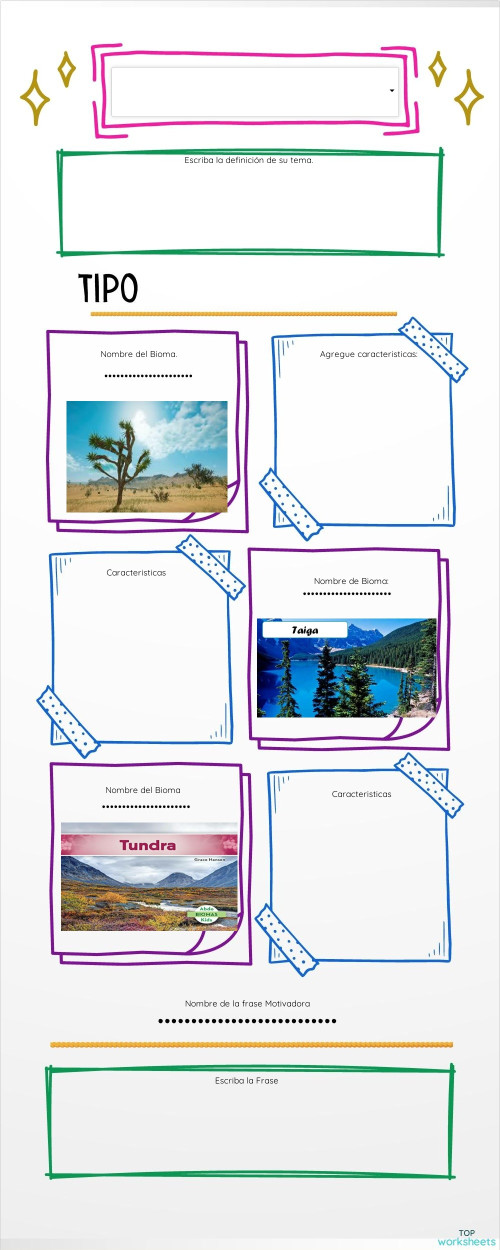 Fichas De Trabajo Sobre Ecosistemas Y Biomas