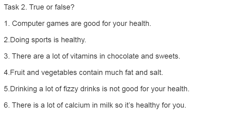 reading stay healthy. Interactive worksheet | TopWorksheets