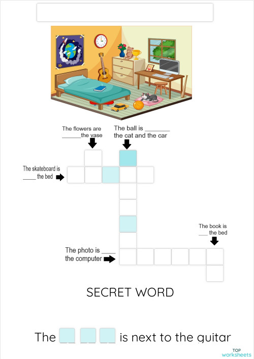 Bedroom_game. Interactive worksheet | TopWorksheets