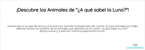 🐾🌕 ¡Descubre los Animales de "¿A qué sabe la Luna?"! 🌕🐾. Ficha ...