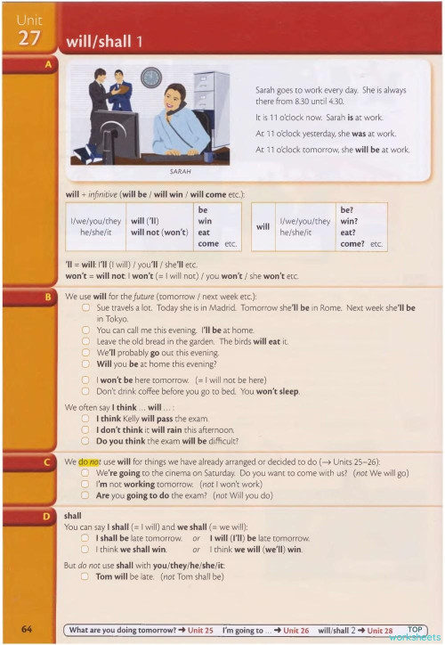 WILL AND SHALL. Interactive worksheet | TopWorksheets