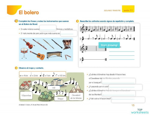 Notas musicales: fichas interactivas y ejercicios online | TopWorksheets