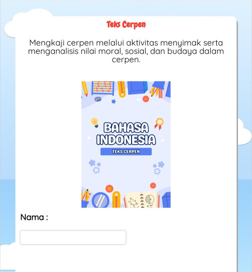 Teks Cerpen. Interactive worksheet | TopWorksheets